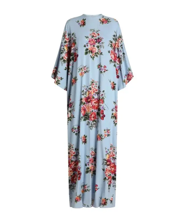 Dolce & Gabbana Floral Print Charmeuse Maxi Dress