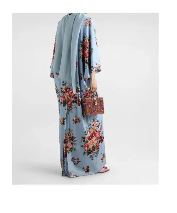 Dolce & Gabbana Floral Print Charmeuse Maxi Dress