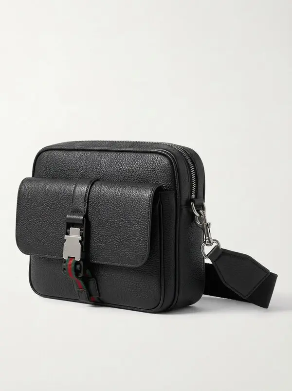 Gucci Small Crossbody Bag With Web - Black