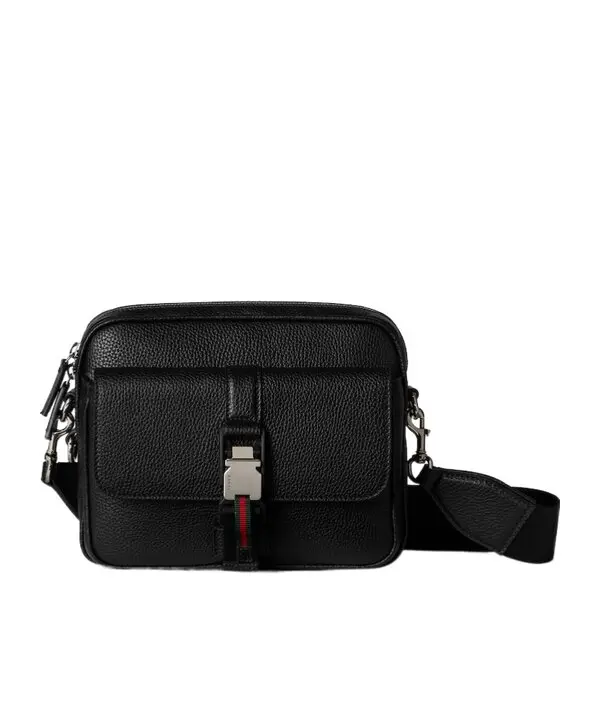 Gucci Small Crossbody Bag With Web - Black