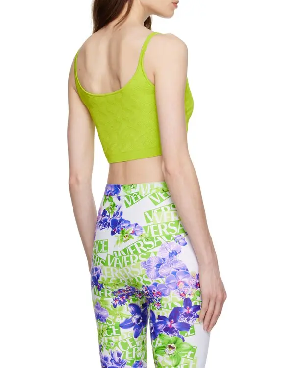 Versace Medusa Plaque Cropped Knitted Top