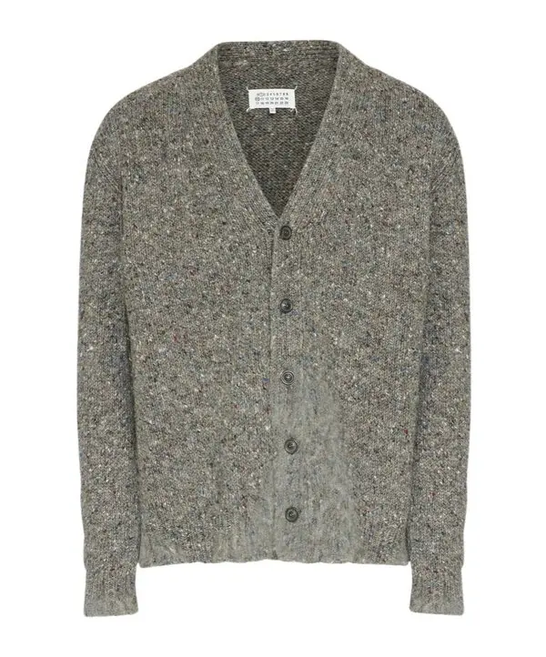 MAISON MARGIELA V-neck Knitted Cardigan - Gray