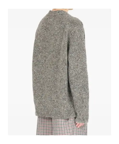 MAISON MARGIELA V-neck Knitted Cardigan - Gray