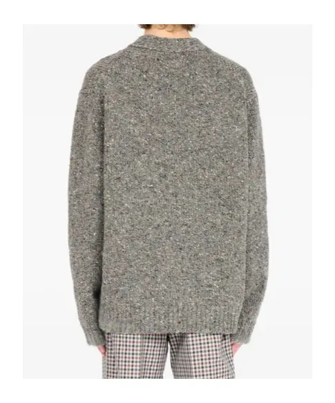MAISON MARGIELA V-neck Knitted Cardigan - Gray
