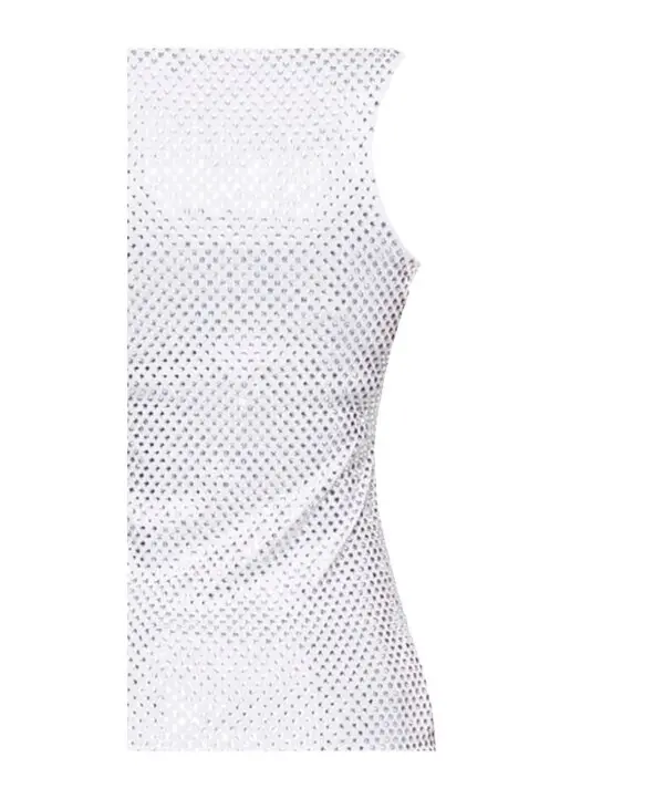 Giuseppe Di Morabito Crystal Embellished Sleeveless Tank Top - White