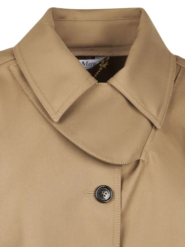 Max Mara Paggio Button-up Cape Coat - Nude