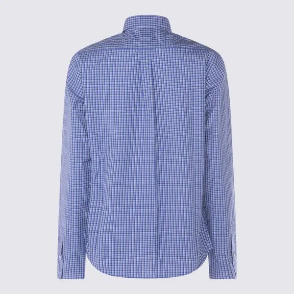 Miu Miu Checked Button-up Shirt With Embroidered Logo