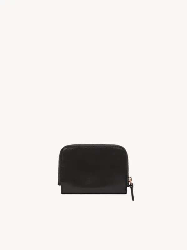 Chloé Alphabet Bifold Wallet In Shiny Leather - Green