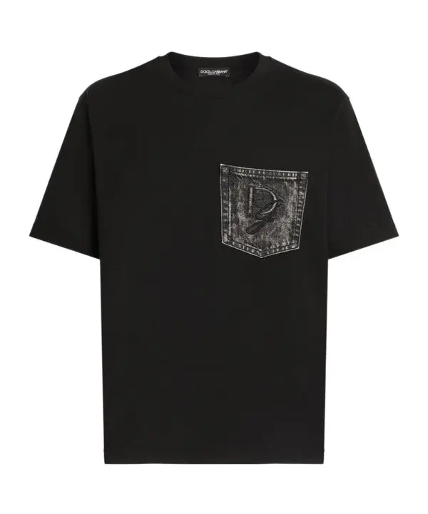Dolce & Gabbana Dolce Gabbana Logo Detailed Jersey T-shirt