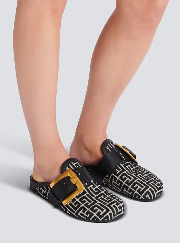Balmain Jacquard Anthem Mules