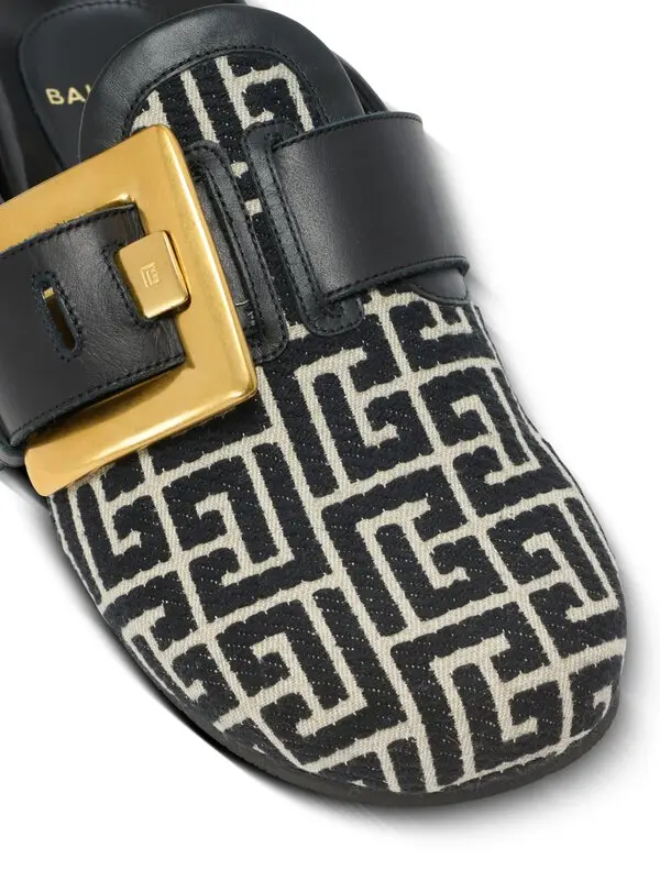Balmain Jacquard Anthem Mules