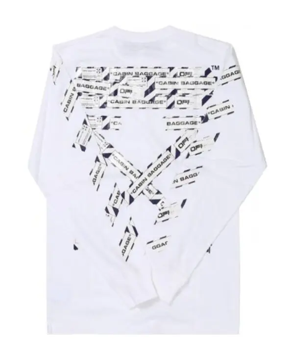 Off-White Logo Printed Long-sleeved T-shirt - White