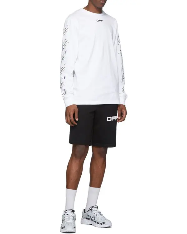 Off-White Logo Printed Long-sleeved T-shirt - White