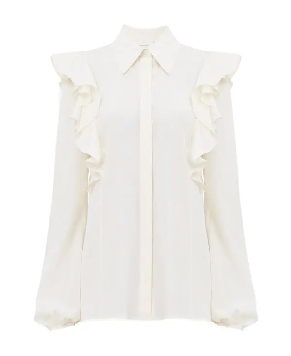 Chloé Ruffled Long-sleeved Shirt