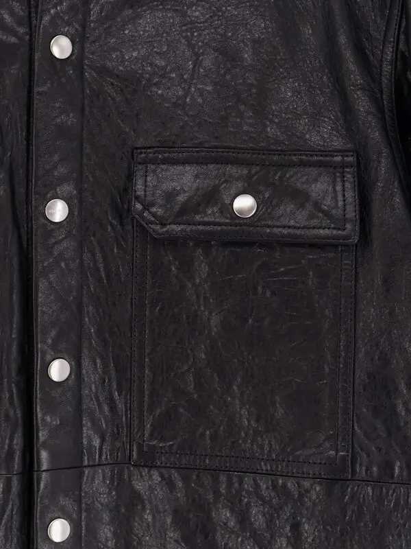 Rick Owens Crumpled Effect Overshirt Jacket