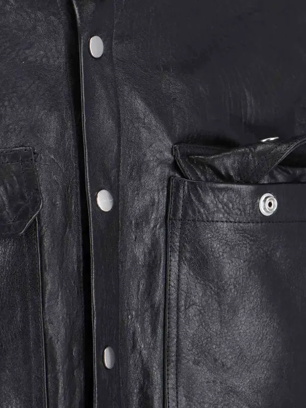 Rick Owens Crumpled Effect Overshirt Jacket