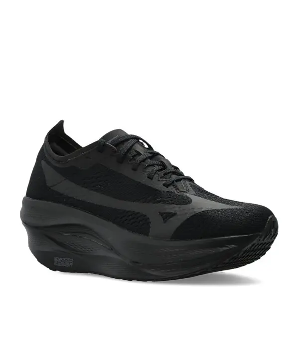 Comme Des Garçons Round Toe Sneakers With Logo Detail - Black