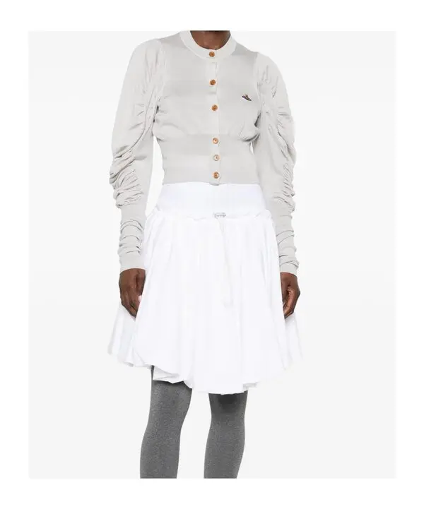 VIVIENNE WESTWOOD Eli Cropped Cardigan - Light Grey