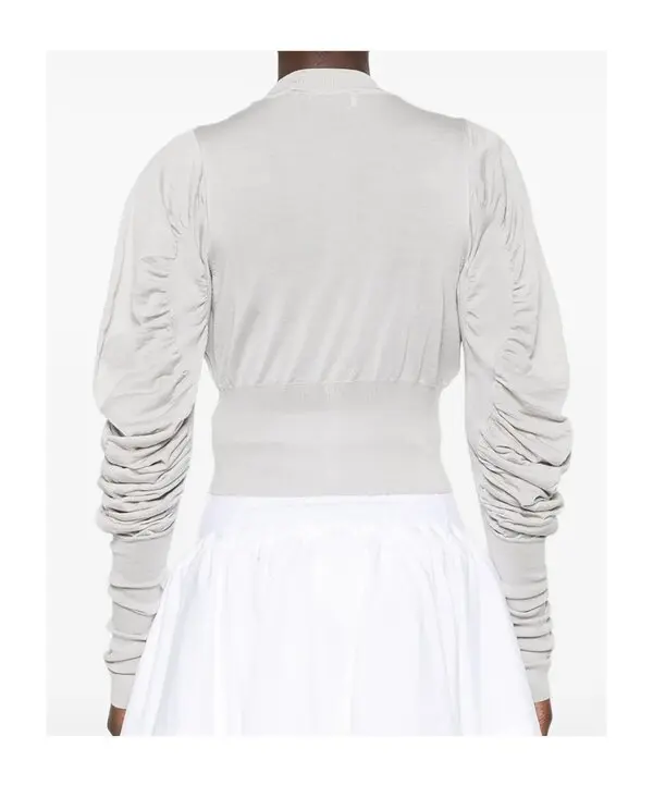 VIVIENNE WESTWOOD Eli Cropped Cardigan - Light Grey