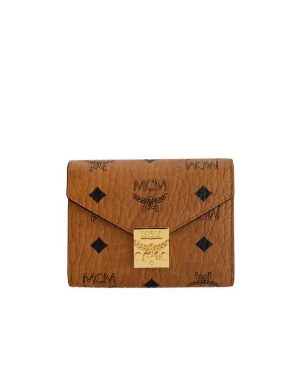 Mcm Logo Printed Wallet - Brown