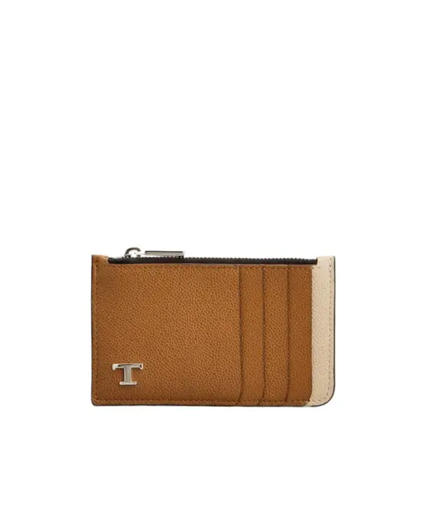TOD'S T Timeless Card Case - Brown