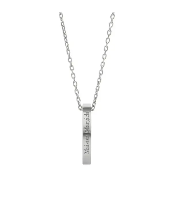 MAISON MARGIELA Logo Ring Pendant Necklace - Gray
