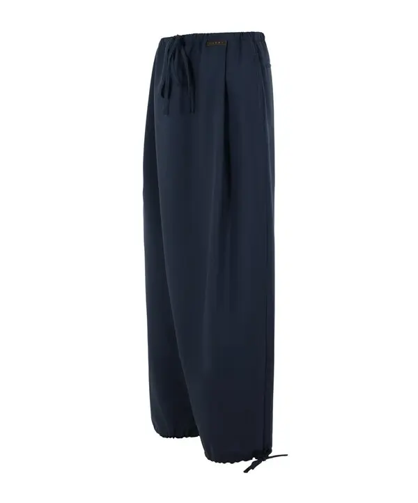 Marni Wide-leg Drawstring Trousers - Blue