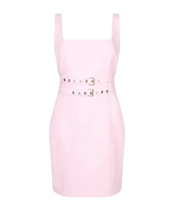 Liu Jo Belted Mini Dress With Square Neckline