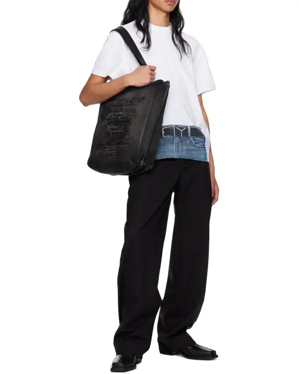 Y/project Logo Denim Tote Bag