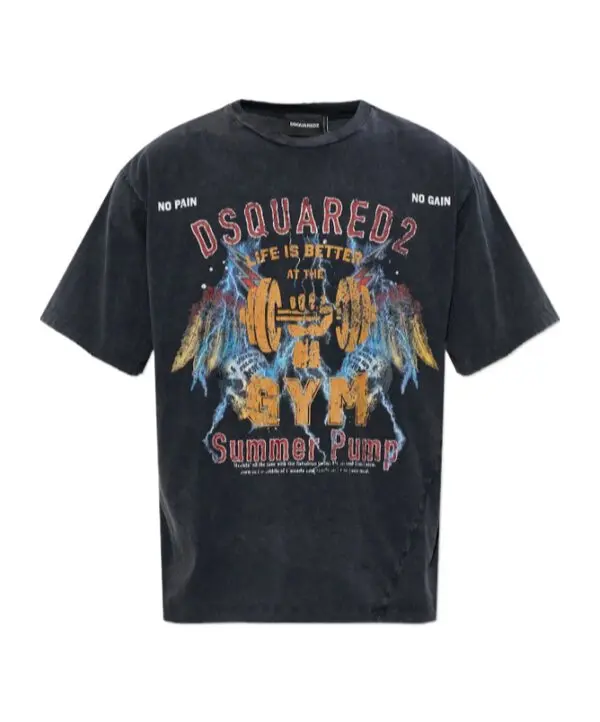 Dsquared2 Summer Pump Graphic T-shirt - Black