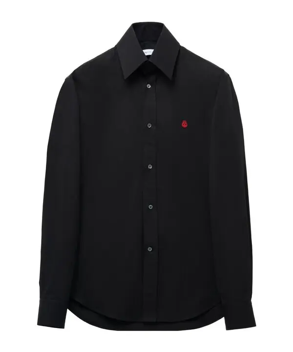 Alexander McQueen Long Sleeved Skull Embroidered Shirt