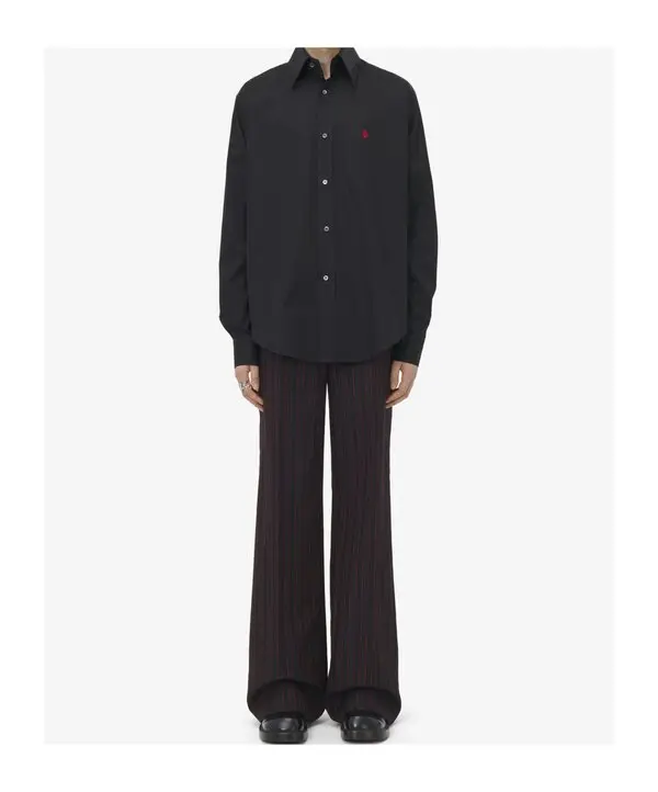 Alexander McQueen Long Sleeved Skull Embroidered Shirt