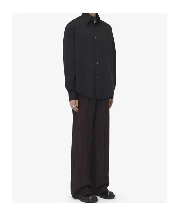 Alexander McQueen Long Sleeved Skull Embroidered Shirt