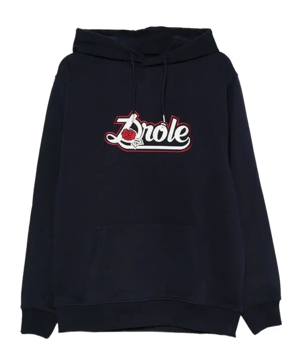 Drole De Monsieur Logo Hoodie - Black