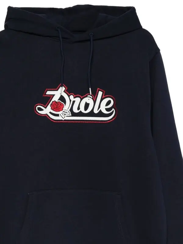 Drole De Monsieur Logo Hoodie - Black
