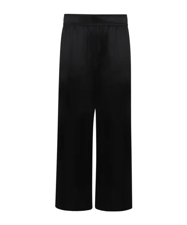 Brunello Cucinelli Palazzo Straight Leg Pants - Black