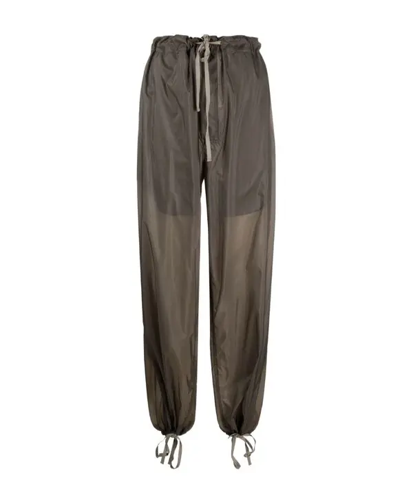 MAISON MARGIELA Four-stitch Drawstring Draped Trousers - Brown
