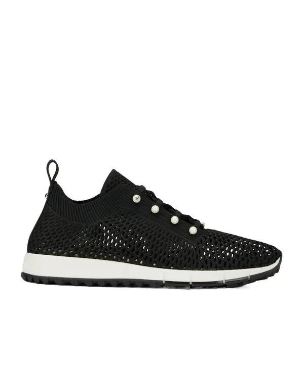 JIMMY CHOO Veles Embellished Sneakers - Black