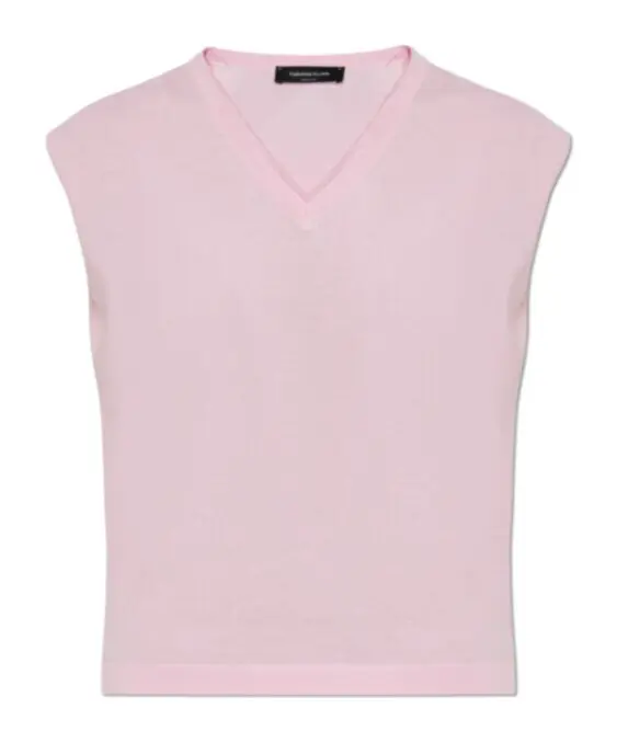 Fabiana Filippi Sleeveless V-neck Knitwear - Pink