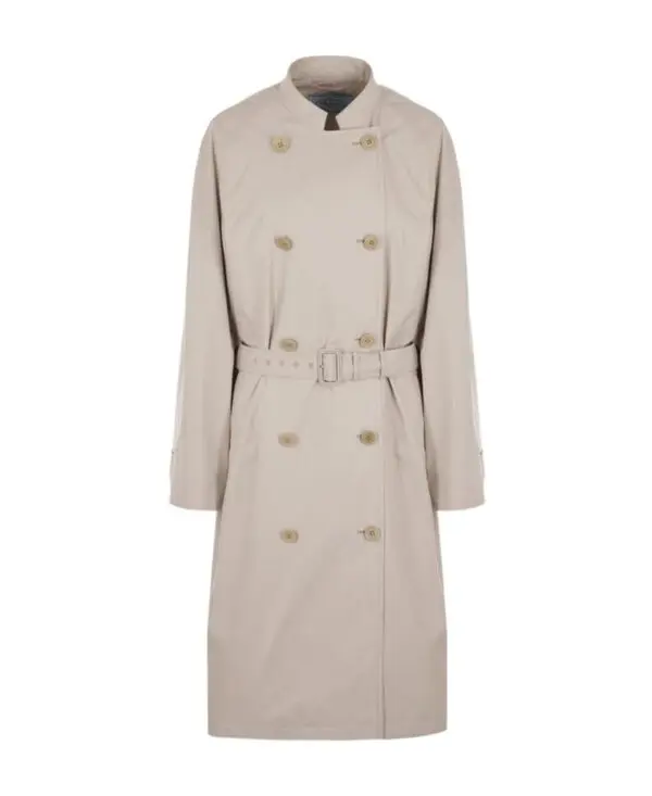 Prada Double-breasted Belted Trench Coat