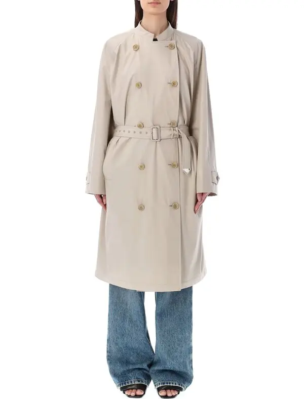 Prada Double-breasted Belted Trench Coat