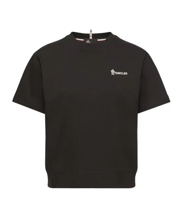 Moncler Logo Printed Crewneck T-shirt - Black