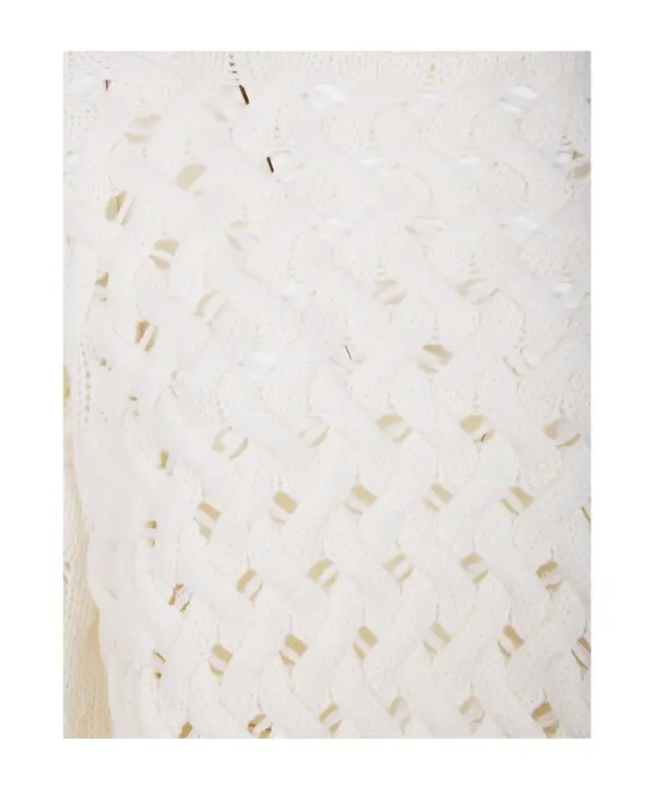 P.a.r.o.s.h Braided Turtleneck Sweater - White