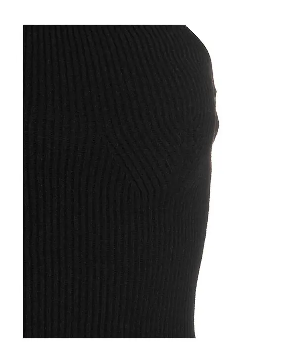 Khaite Rumer Ribbed Knit Midi Dress