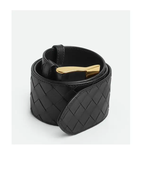 Bottega Veneta Large Woven Leather Belt
