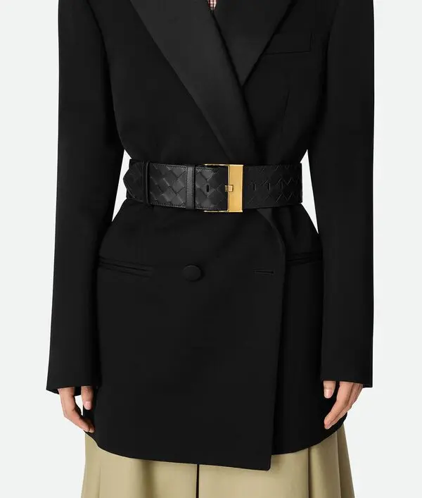 Bottega Veneta Large Woven Leather Belt