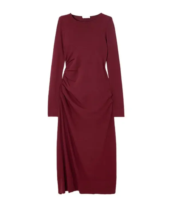 Altuzarra Ruched Knitted Midi Dress