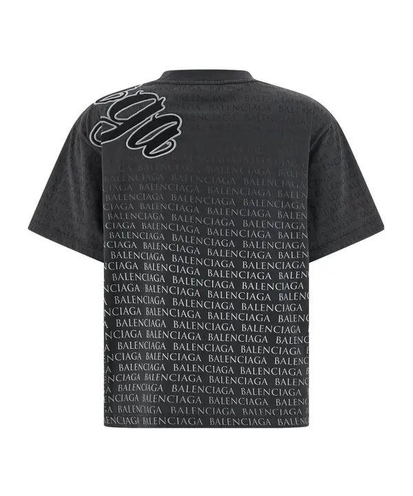 Balenciaga Logo Embroidered Monogrammed T-shirt