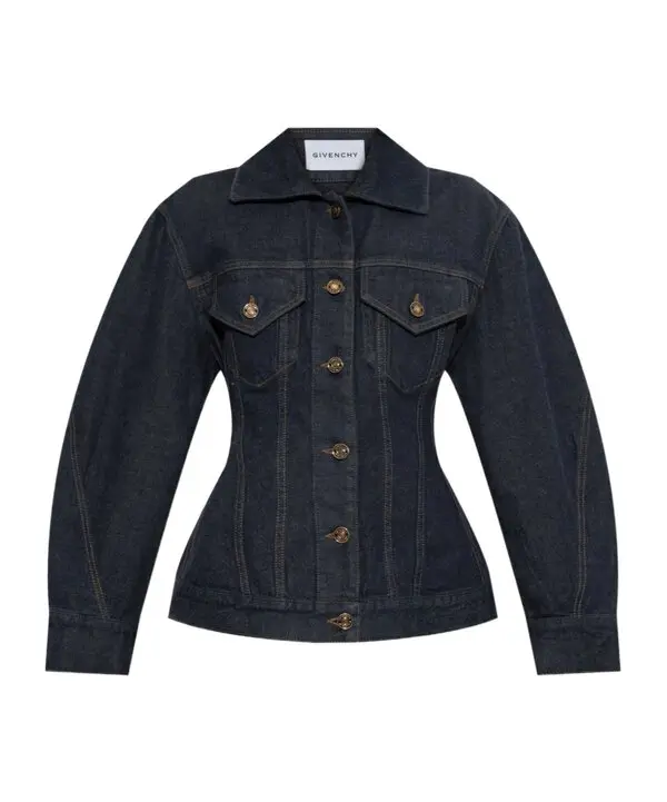 Givenchy Chest Pocket Denim Jacket - Navy Blue