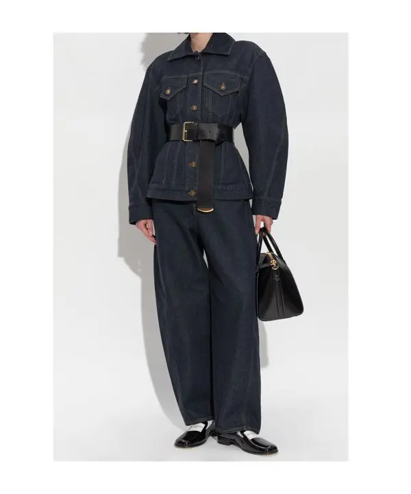 Givenchy Chest Pocket Denim Jacket - Navy Blue